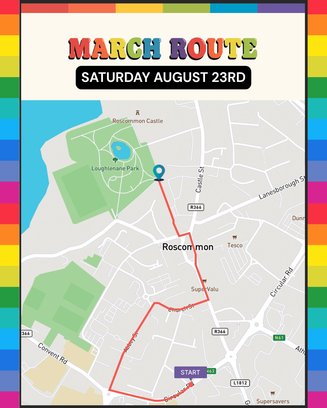 March Route & Park Layout – Roscommon Pride